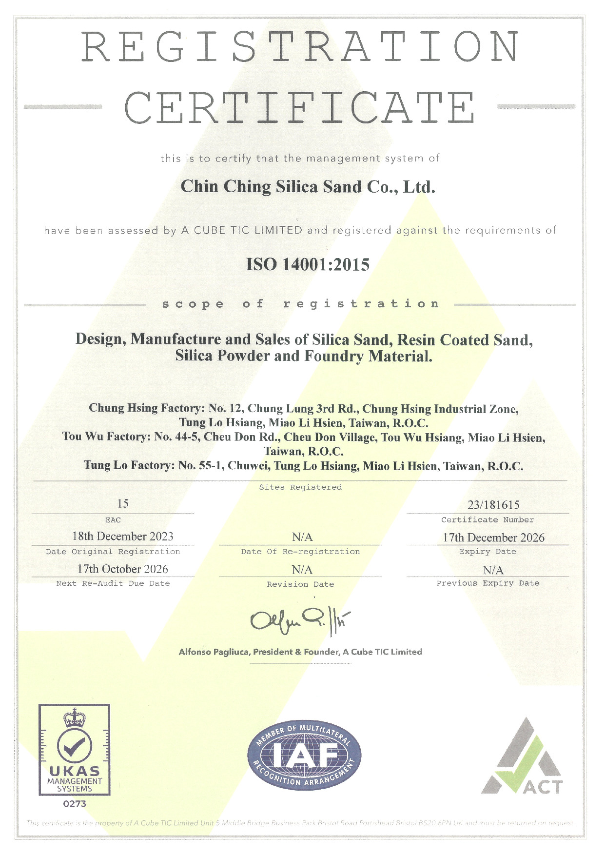 Chin Ching Group - About