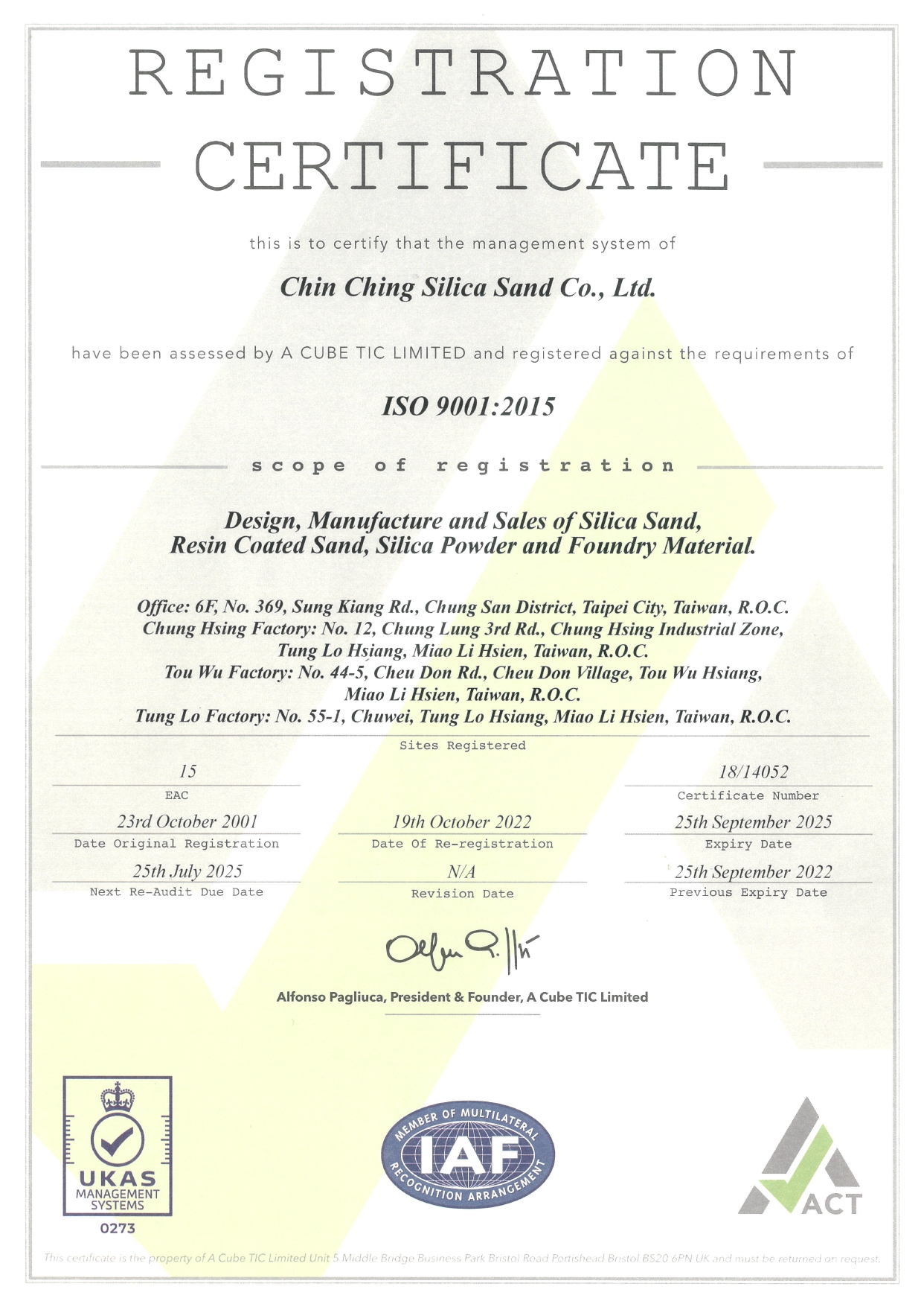 Chin Ching Group - About